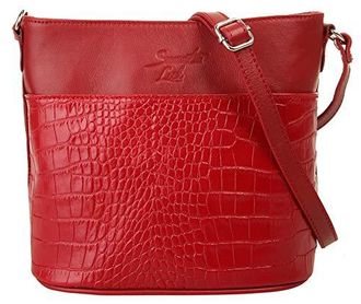 Samantha Look Sac &agrave; bandouli&egrave;re Damen echt Leder | Fabriqu&eacute; en Italie, portable polyvalent, imprim&eacute; serpent, design tendance 020456