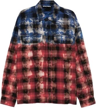 Palm Angels Gekariertes Langarmhemd - - Shirts - Herren - Mehrfarbig - L