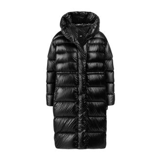Add Daunenmantel mit Kapuze gl&auml;nzend - - Coats - Damen - Schwarzk - XS