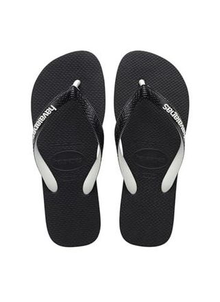 Havaianas Top Mix, Tongs Confortables, Durables et L&eacute;g&egrave;res, avec Drapeau Br&eacute;silien, Lani&egrave;res Bicolores, Adultes Unisexe