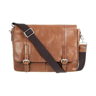Fossil Herren Leder Umh&auml;ngetasche Cognac - - Bags - Damen - Braun - ONE SIZE
