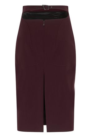 MUGLER Bodycon Viscose Skirt - Brown