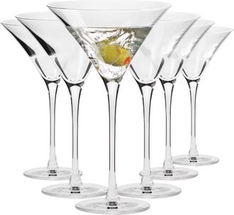 Krosno | Martinigl&auml;ser | 6er-Set &agrave; 250 ml | Divine Kollektion | Hoher Stiel | F&uuml;r Martinis und klassische Cocktails | Bleifreies Kristallglas | F&uuml;r Partys un