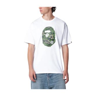 A Bathing Ape Palm Resort Camo Ape Head Tee - - Tops - Herren - Wei&szlig; - XL