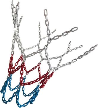 BESPORTBLE MAGICLULU Robustes Dreifarbiges Basketballnetz aus Strapazierf&auml;higem Nylon f&uuml;r Outdoor Basketballkorb mit 12 Schlaufen Langlebiges Ballnetz f&uuml;r Schul 