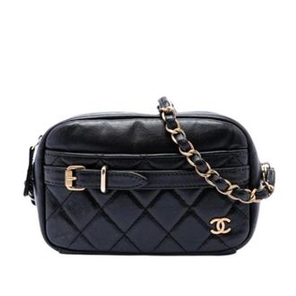Chanel Sac bandouli&egrave;re matelass&eacute; Pre-owned - Femme - Pre-owned - Noir - Taille: ONE Size