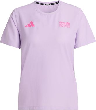 adidas Womens BMW Berlin-Marathon 2025 Shirt Powder Plum 2XL
