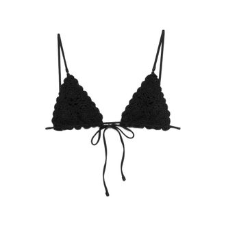 Frankies Bikinis Elena Crochet-knit Triangle Bikini Top