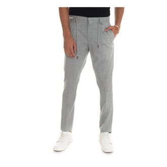 Paoloni Stretch Chino mit Bindetaille - - Trousers - Herren - Grau - 3XL