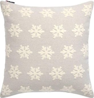 David Fussenegger Kissenh&uuml;lle Schneeflocke 50x50cm Kissenbezug kuschelweich aus Recycling-Baumwolle nachhaltig produziert &Ouml;koTex100 GRS Made in Austria Farbe Filz