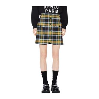 Kenzo Kariert-A-Linien-Minirock - - Skirts - Damen - Mehrfarbig - XS