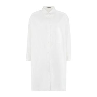 Jil Sander Klassische lang&auml;rmlige Tunika mit Kragen - - Dresses - Damen - Wei&szlig; - XS