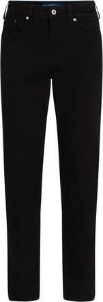 Karl Lagerfeld Halbhohe Straight-Leg-Jeans - Schwarz