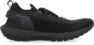 HUGO BOSS Mens Mesh Upper Sock Sneakers Black Polyester Trainers
