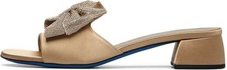 Loriblu Femme, Chaussures, Jaune, Taille: 36 EU Satin Mule with Bow