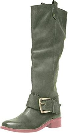 E.SSUE Bottines D&Eacute;quitation Pour Femme R&eacute;tro Sexy Bottes Automne Hiver Bottes En Cuir Verni Femme Bottes De Chevalier &Agrave; Talons Hauts &Agrave; Lacets Automne Hiver B