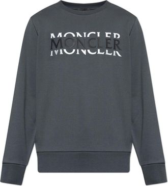 Moncler Homme, Sweatshirts et sweats &agrave; capuche, Gris, Taille: XL SweaT-shirt avec logo imprim&eacute;