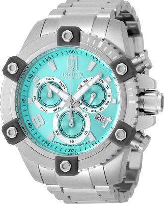 Invicta Jason Taylor 51272 Herrenuhr - Quarzwerk - Edelstahl mit blauem Zifferblatt - 50 mm