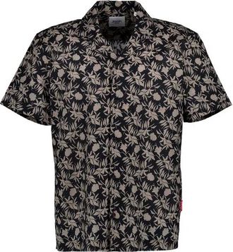 Joop Herren Kurzarmhemd schwarz Baumwolle