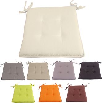 CB Home & Style Stuhlkissen Jana Kissen Sitzkissen Gastro Sitzpolster Auflage 40 x 40 x 3 cm (Creme)
