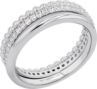 Tom Tailor Tom Tailor Steckring f&uuml;r Damen, Silber 925, 6 mm, mit Zirkonia, silber, Geschenkidee, kommt in Schmuck Geschenk Box, 2100650