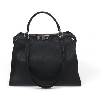 Fendi Crossbody Bags - FENDI PEEKABOO GROSSE HANDTASCHE AUS SCHWARZEM SEL - Gr. unisize - in Schwarz - f&uuml;r Damen