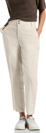 Street One Damen A378743 Leinen-Chino im Casual Fit, Moonstone Sand, 38