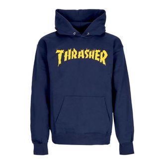 Thrasher Navy Hoodie mit K&auml;ngurutasche - - Sweatshirts & Hoodies - Herren - Blau - S