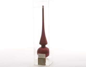 Kaemingk Christbaumschmuck / Christbaumspitze ochsenblutrot matt Höhe 26 cm