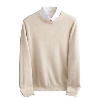 Generic Pull en laine pour homme - Pull à col rond - Pull décontracté et chaud, 7, 3XL