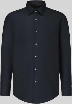 HUGO BOSS Slim Fit Businesshemd mit Label-Detail
