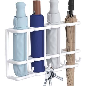 Generic Wandmontierter Regenschirmst&auml;nder, gew&ouml;lbte Rack Wandhalterung - Wandmontiertes Metall auf 4 Schloss f&uuml;r Regenschirme,Haushaltsbedarf, platzsparender 