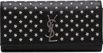 Saint Laurent Clutches - Leather Star Studded Cassandre Clutch - Gr. unisize - in Schwarz - für Damen