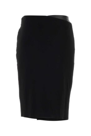 Versace Womens Black Stretch Viscose Skirt 1.outer Fabric:elastane Gonne