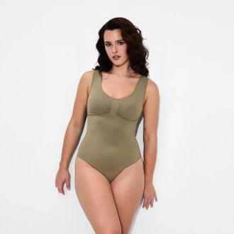 creamy fabrics Bodysuit Sculpting Shapewear Longsleeve mit String