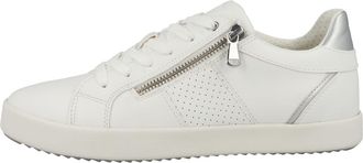 Geox Mädchen D Blomiee Sneaker, White Silver, 36 EU