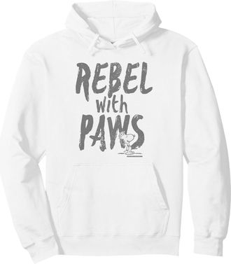 Peanuts Rebel with Paws Snoopy Urban 90s Schablone Street Art Pullover Hoodie