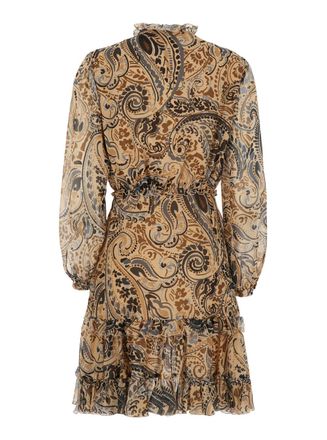 Etro Womens Mini Dress Beige Polyester