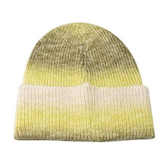 Generic Bonnet thermique unisexe en tricot bross&eacute; doubl&eacute; pour le ski, jaune, Taille unique