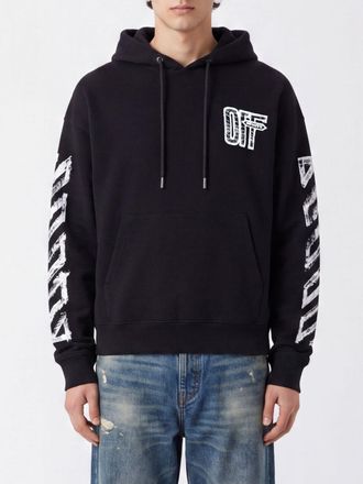 Off-white Relaxed-Fit-Kapuzenpullover aus Baumwolle mit Monogramm-Arrow-Print