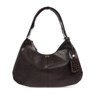 Ganni Croco XXL Hobo Bag - - Bags - Damen - Braun - ONE SIZE
