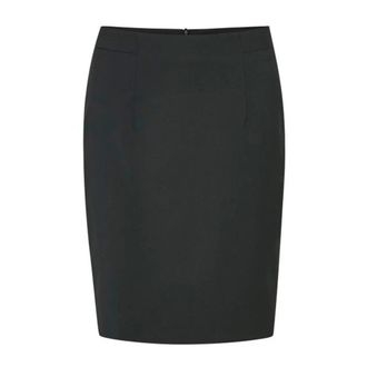 Inwear Schwarzer Femininer Rock mit Schlitz - - Skirts - Damen - Schwarzk - M