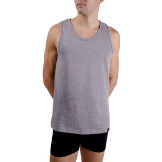 Pierre Cardin Herren-Tanktop, Baumwolle, Grau, Unterhemd, grau, XL