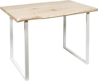 The Home Deco Factory The Home Deco Factory - Table à manger 110x75x75,5 cm naturel et blanc