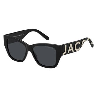 Marc Jacobs Femme, Accessoires, Noir, Taille: 55 MM Lunettes de soleil noir blanc/gris