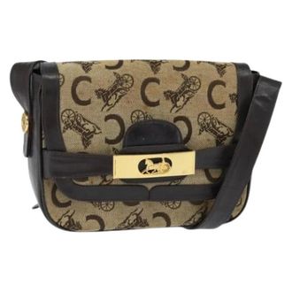 Celine Sac bandouli&egrave;re en toile Pre-owned - Femme - Pre-owned - Beige - Taille: ONE Size