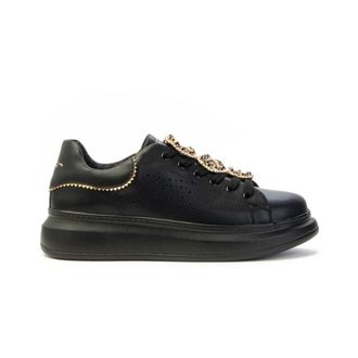 Tosca Blu Juliette Snake Sneaker mit Strass Accessoire - - Shoes - Damen - Schwarzk - 37 EU