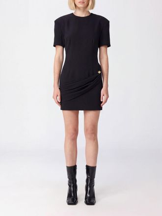 Aniye By Mini-robe fourreau en cr&ecirc;pe avec &eacute;paules rembourr&eacute;es et taille drap&eacute;e