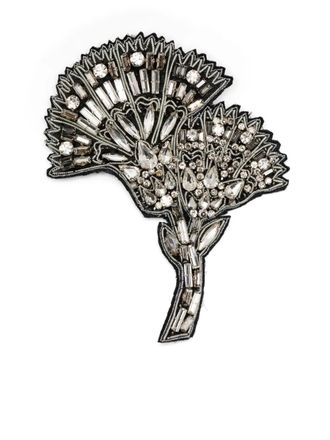 Dice Kayek broche à ornements en cristal - Argent