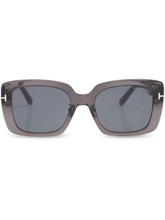 Tom Ford Eyewear lunettes de soleil &agrave; charni&egrave;re en T - Gris